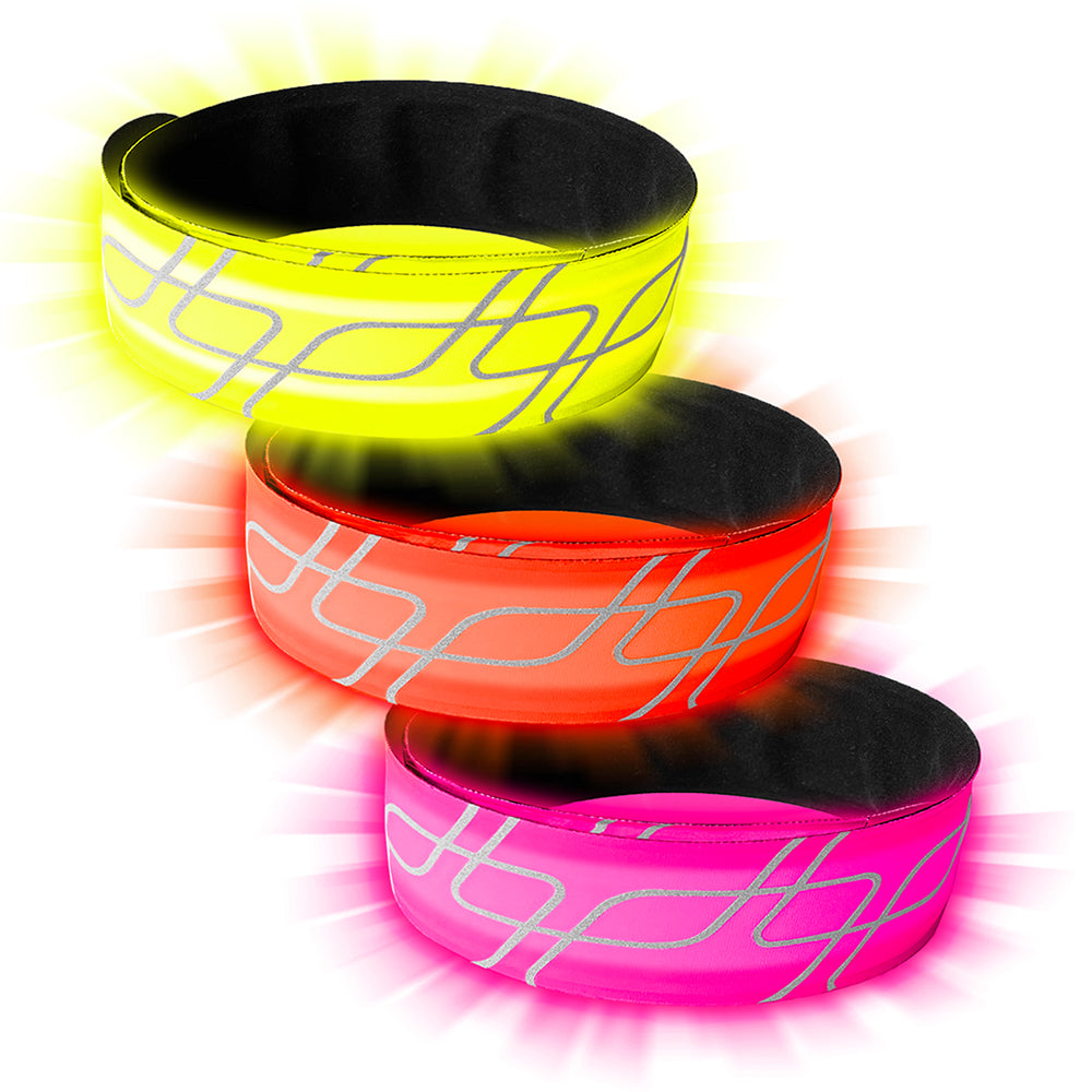 Amphipod Full-Viz Flashing Reflective LED Slap Band – Pacers Running